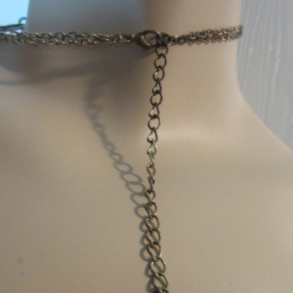 Jewelry | Tribal Green Teardrop Feather Chain Link Necklace | Poshmark